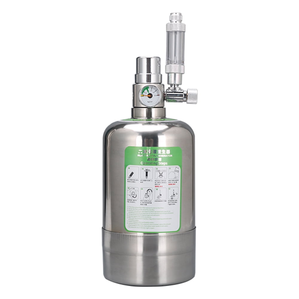 KGOTA 1L/2L CO2 Cylinder Generator with Pressure Gauge Carbon Dioxide ...