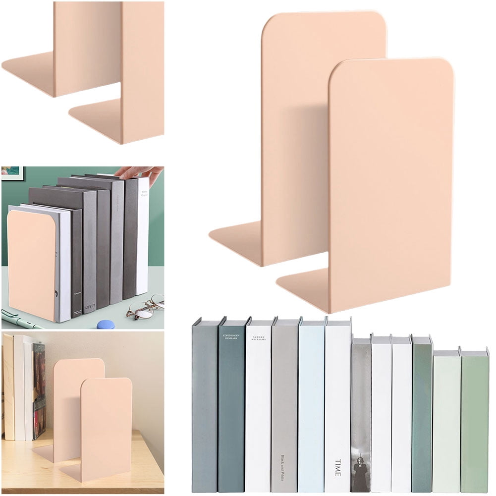 KGOTA 1Pair Bookends L-Shaped Metal Book Bezel Book Dividers for Home ...