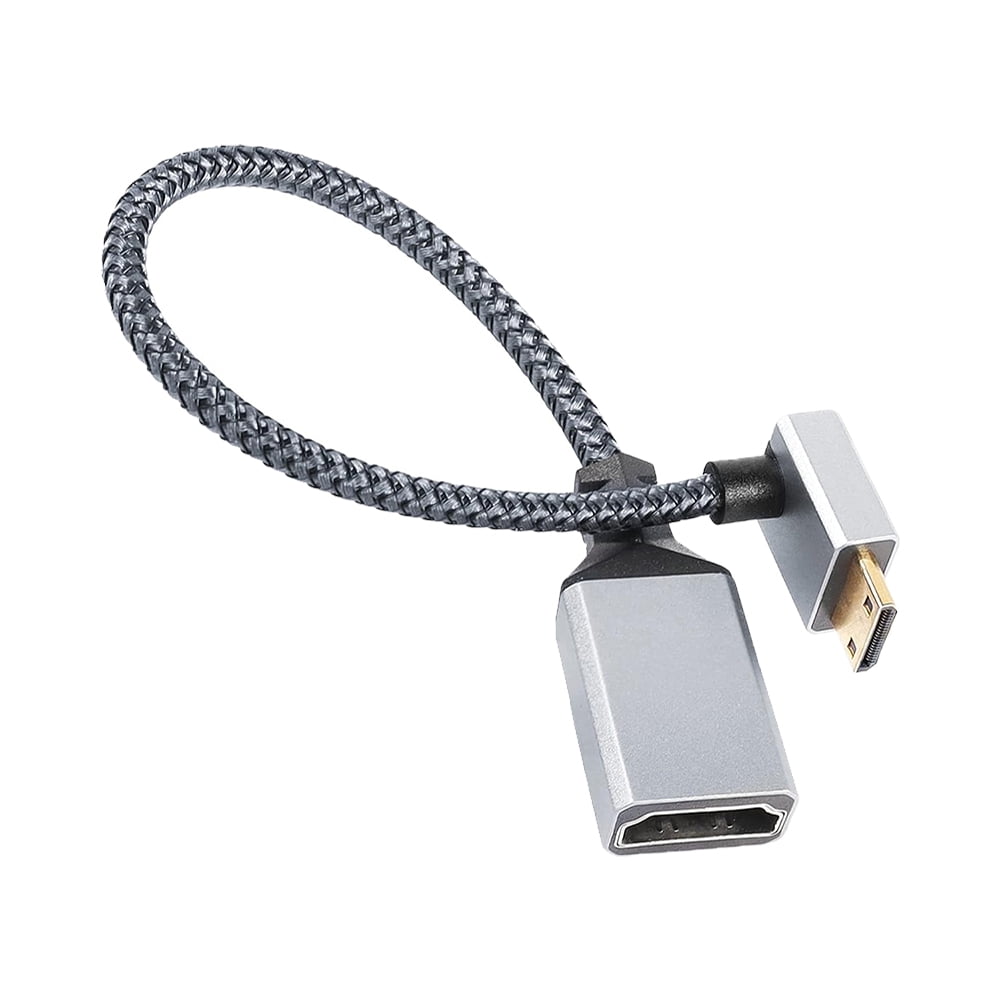 KGOTA 20CM Mini HDMI-Compatible Cable Adapter 4K@60HZ V2.0 Right Angled ...