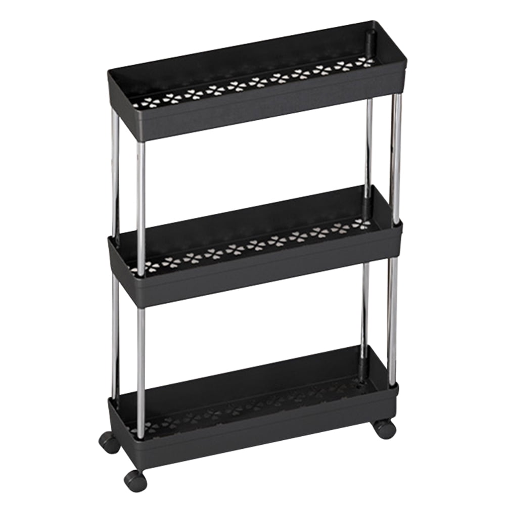 KGOTA 3 Layers Narrow Storage Rack With Wheels Organizer For Home ...