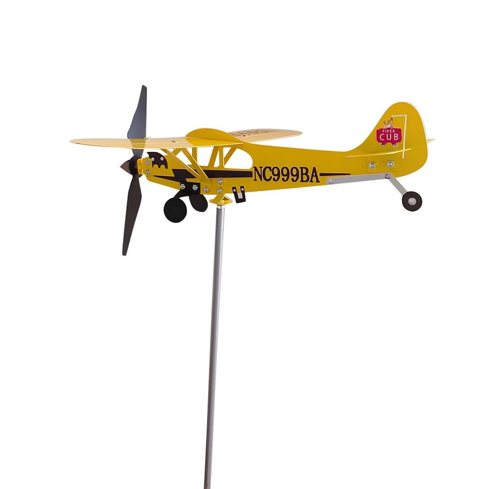 KGOTA 3D Plane Wind Direction Indicator Creative Chic Metal Airplane ...