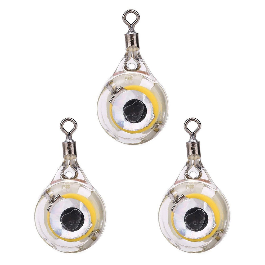KGOTA 3Pcs Underwater Fishing Light Eye Shape Deep Drop Fishing Lights ...