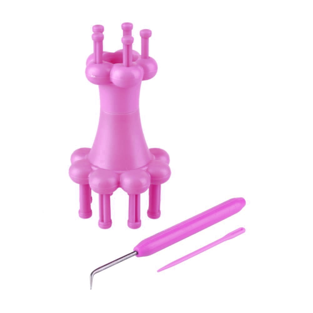 KGOTA 3pcs Spool Loom Knitter Red Double-end Flower Arranger Spool ...