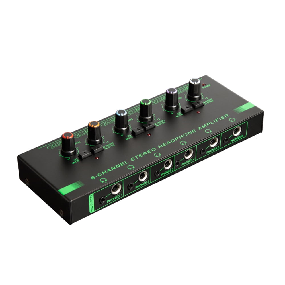 KGOTA 4/6 Channels Mini Audio Stereo Headphone Amp Volume Control Metal Stereo Audio Amplifier ...