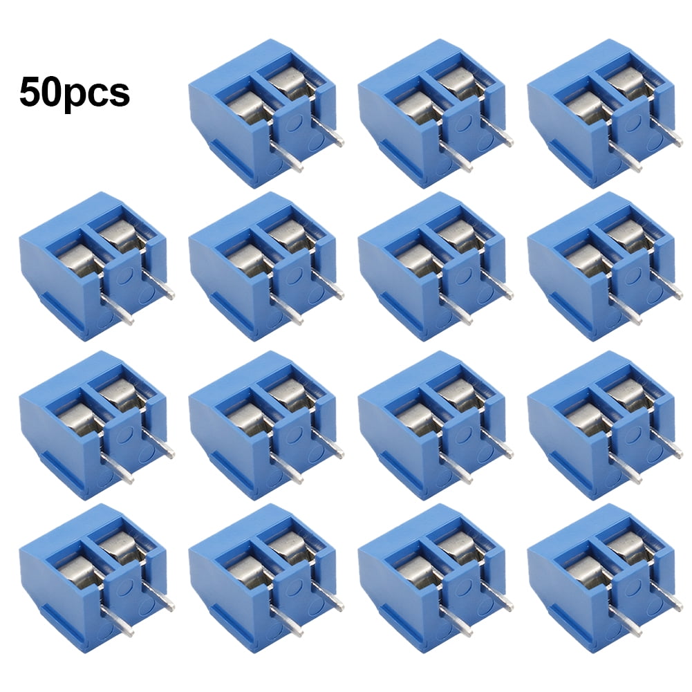 KGOTA 50/100 Pcs Kf301 2P/3P Screw Pcb Terminal Block Connector 5mm ...