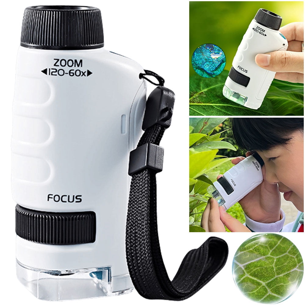 KGOTA 60x-120x Magnification Mini Microscope Compact for Kids & Adults ...