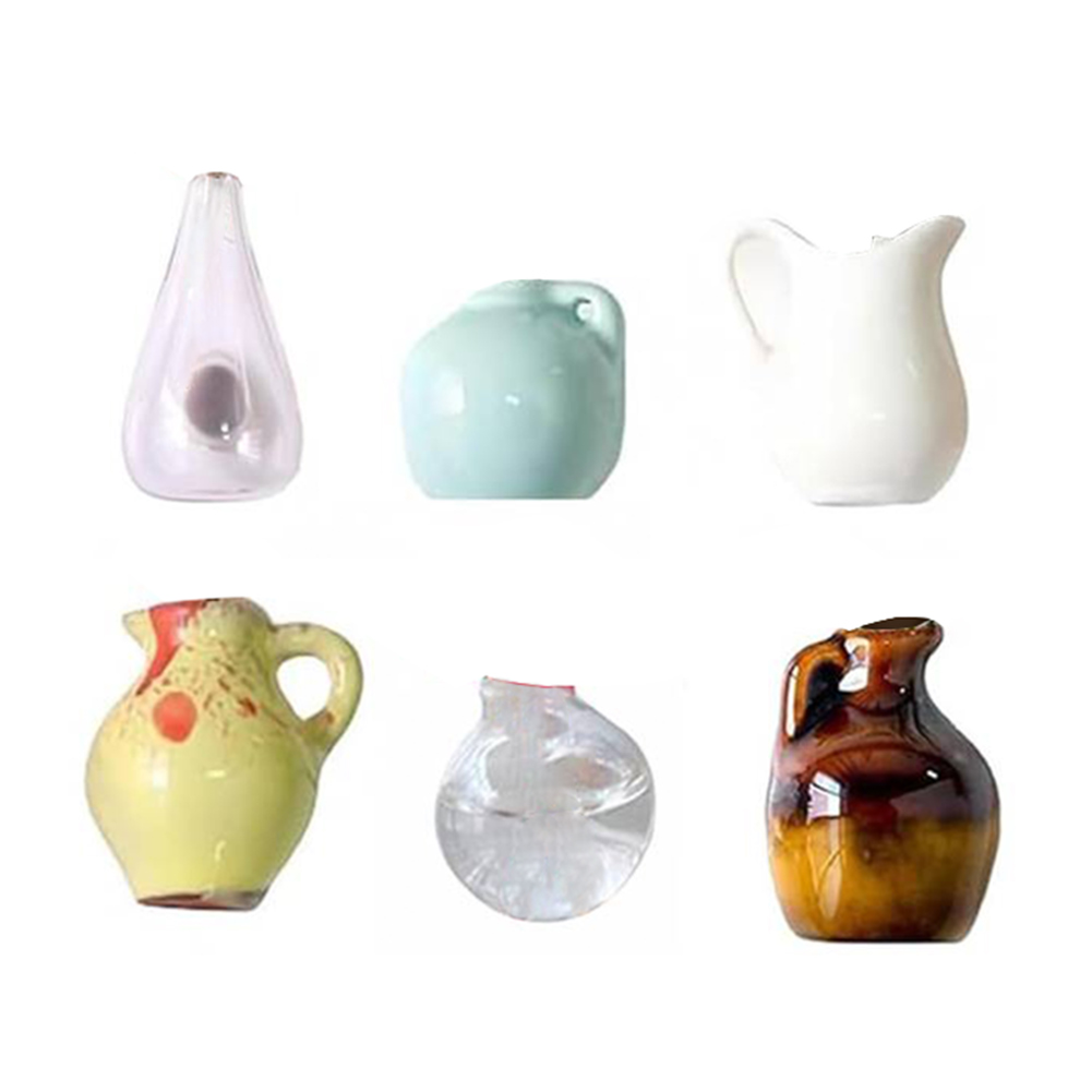 KGOTA 6pcs Cute Ceramic Vase Refrigerator Magnets Fridge Magnets ...