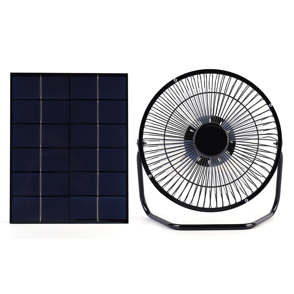 KGOTA 7W 6V Solar Panel with 8in Usb Exhaust Fan Portable Solar Panel ...