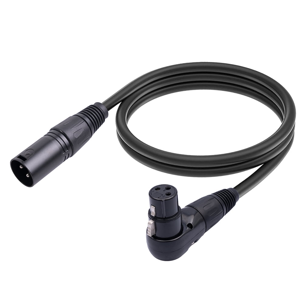 KGOTA 90 Degree Xlr Female To Straight Xlr Male 3-Pin Elbow Xlr Female ...
