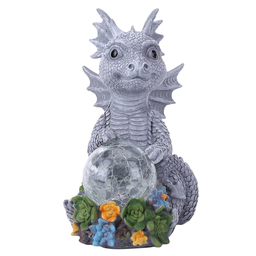 KGOTA Adorable Baby Dragon Figurines Waterproof Garden Sculpture Resin ...