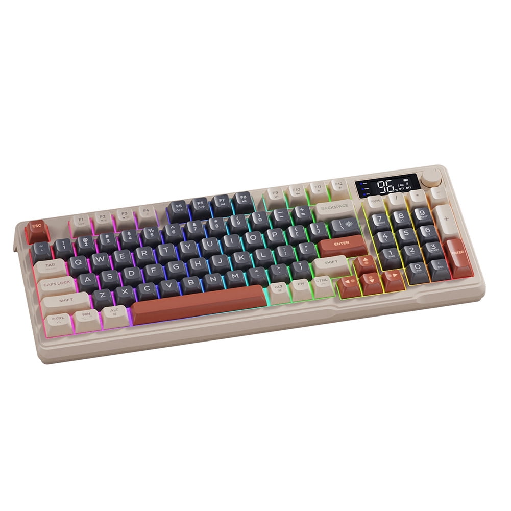 KGOTA BT5.0/2.4G Dual Mode Wireless Keyboard 94 Keys Gaming Keyboard for PC (Caffeine) - Walmart.com