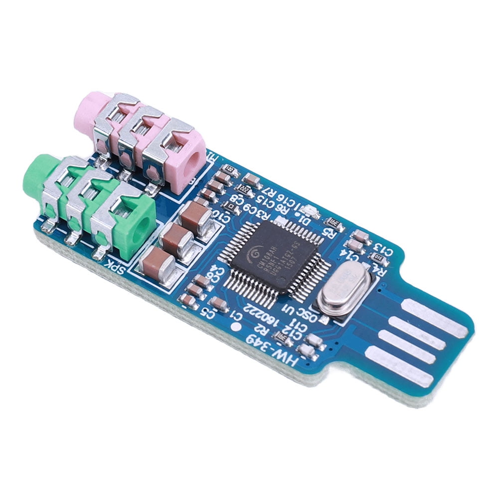 KGOTA Cm108 Usb Drive Free Sound Card 3.5mm Headphone Mic Jack External ...