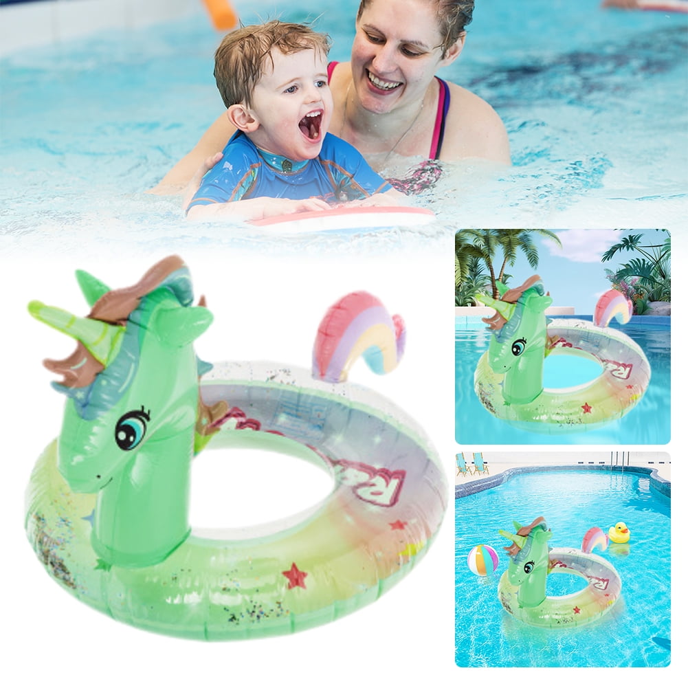 KGOTA Cute Unicorn Inflatable Pool Float with Glitter Swim Tubes Rings ...
