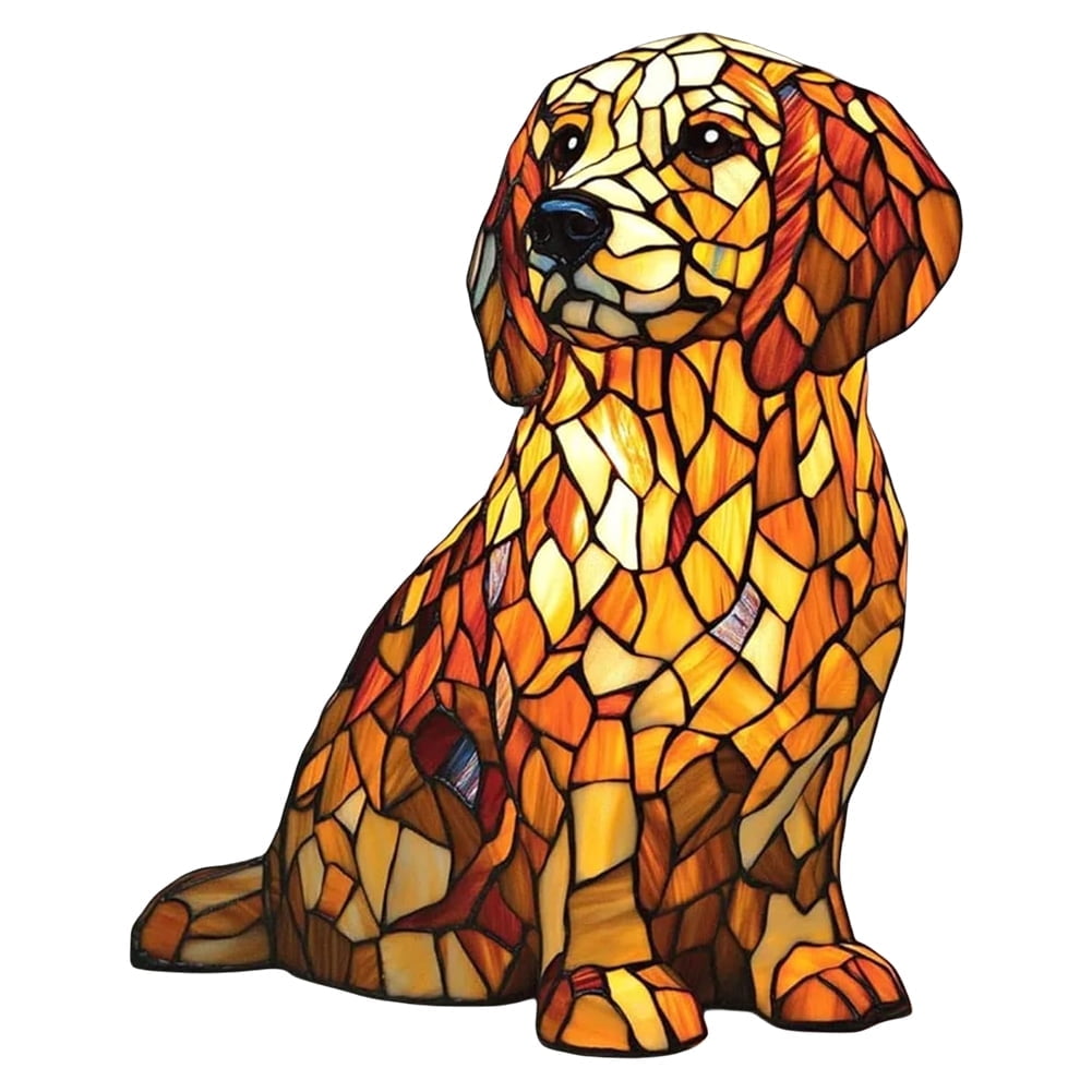 KGOTA Labrador Lamp, Pomeranian Lamps Stained Glass, Dog Series Art ...