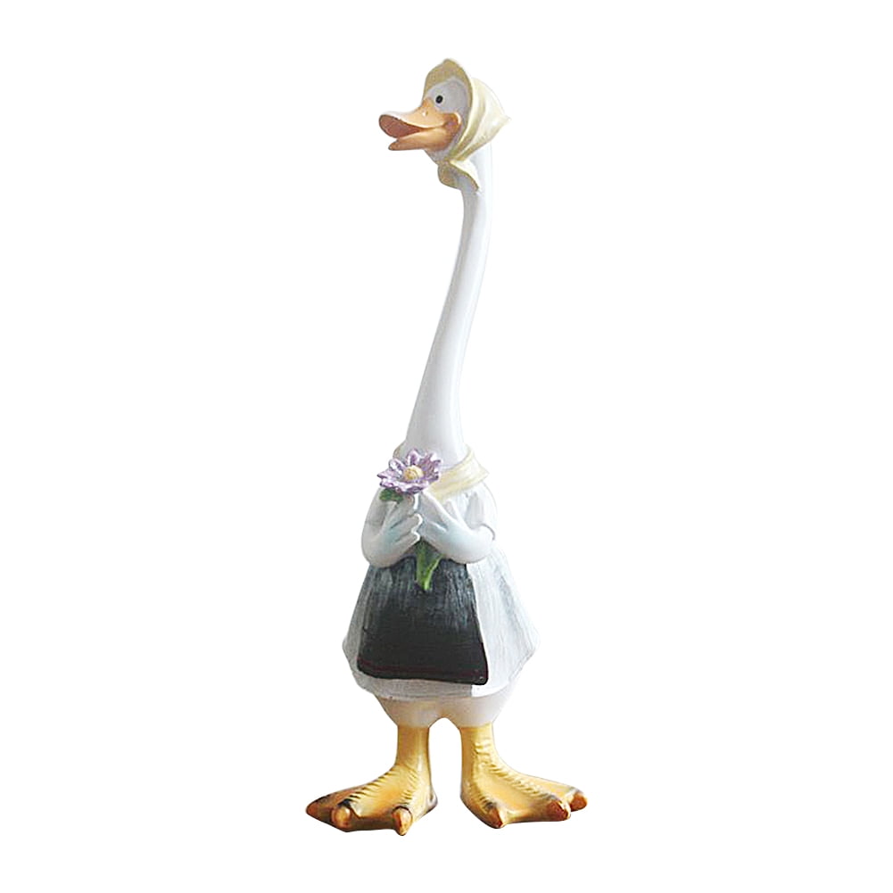KGOTA Duck Garden Statue Desktop Ornaments 3D Duck Standing Statue ...