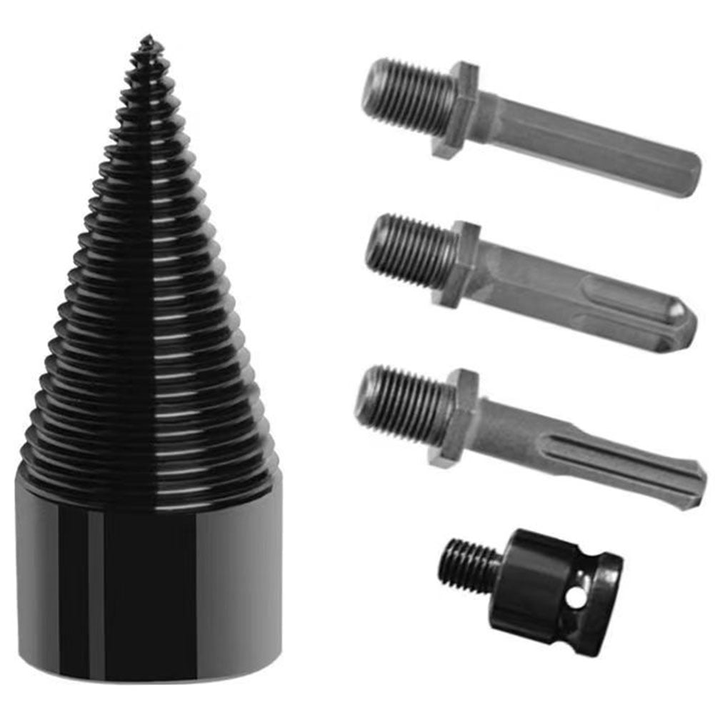 KGOTA Firewood Log Splitter Drill Bit with Round Square Hexagon Handle ...