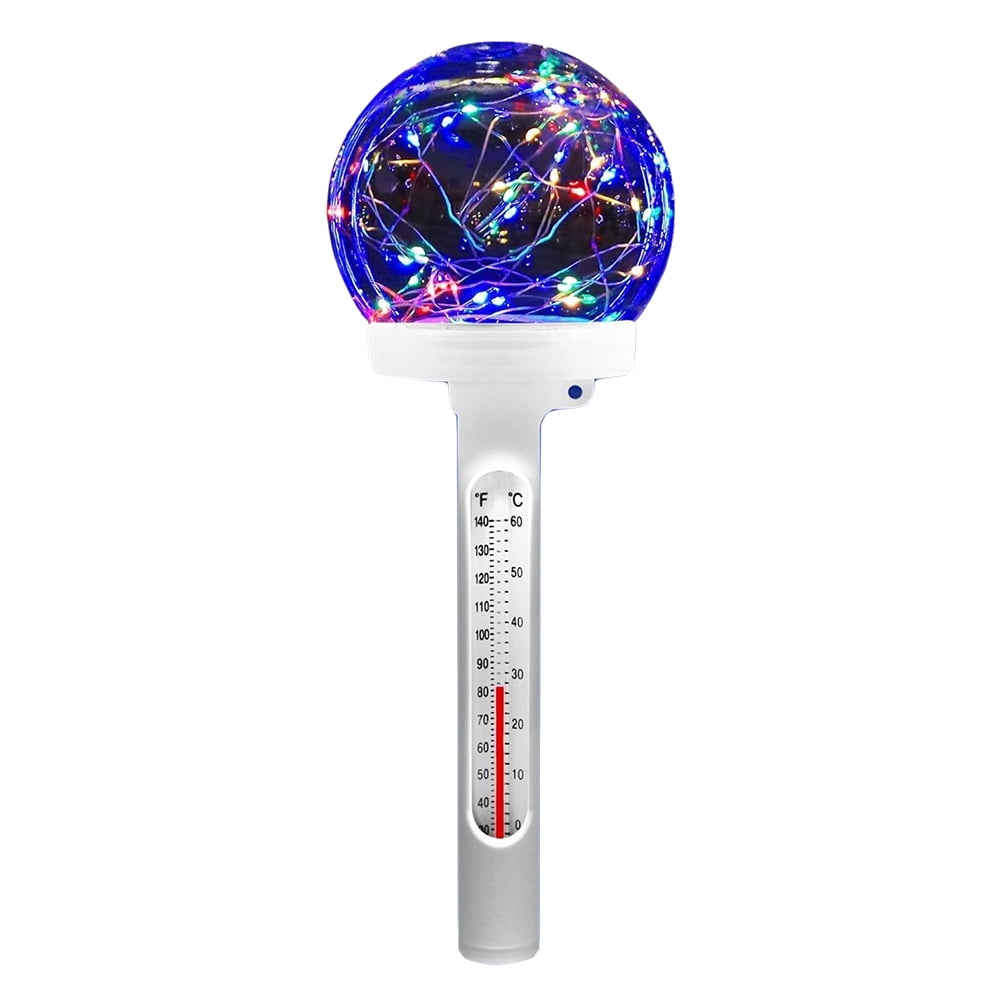 KGOTA Floating LED Colored Solar Light Pool Thermometer Easy Read at ...