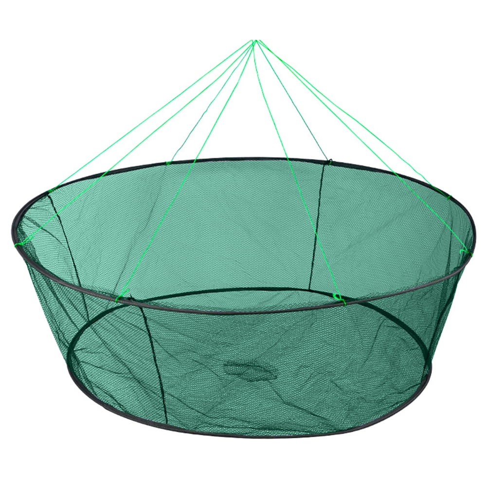 KGOTA Foldable Fishing Net Hand Casting Cage Crab Net with Rope Shrimp ...