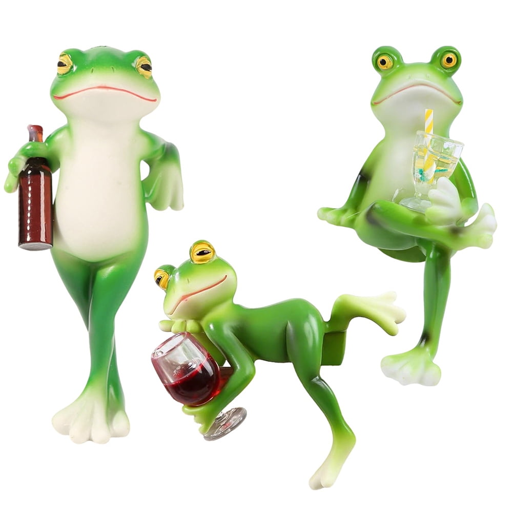 KGOTA Funny Drinking Statue Flower Pot Hugger Miniature Figurine (3Pcs ...