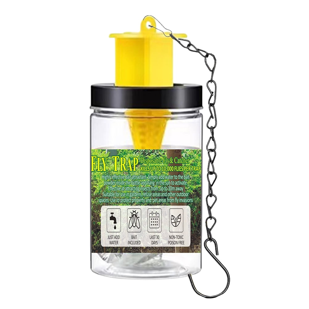 KGOTA Hanging Flytrap Cage PP+Wire Chain Fruit Fly Trap Killer Non ...