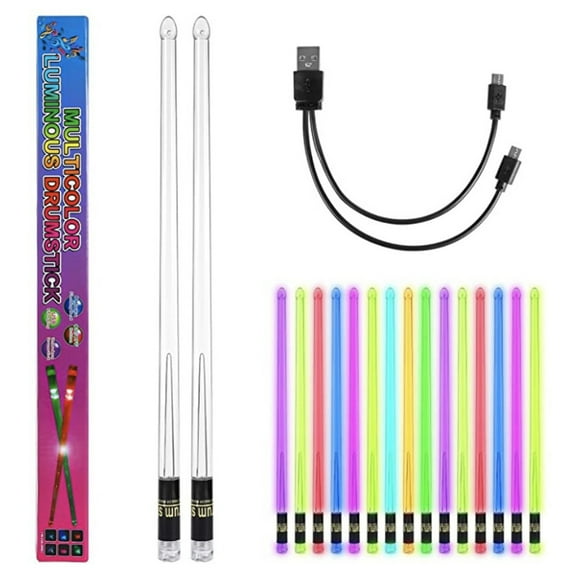 KGOTA Led Light Up Drumsticks 15 Color Changing Glow In The Dark ...