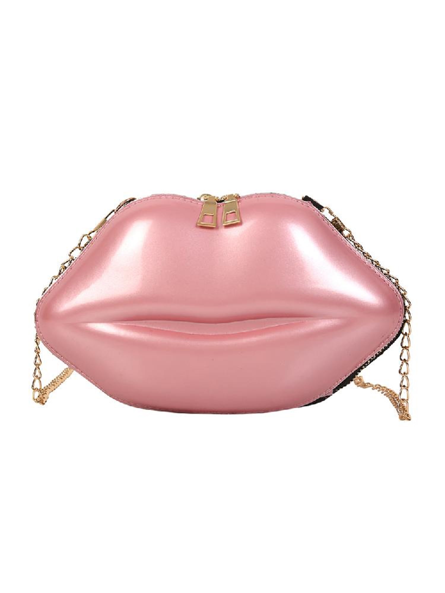 KGOTA Lips Women PVC Handbags Chain Messenger Bags Shoulder Party ...