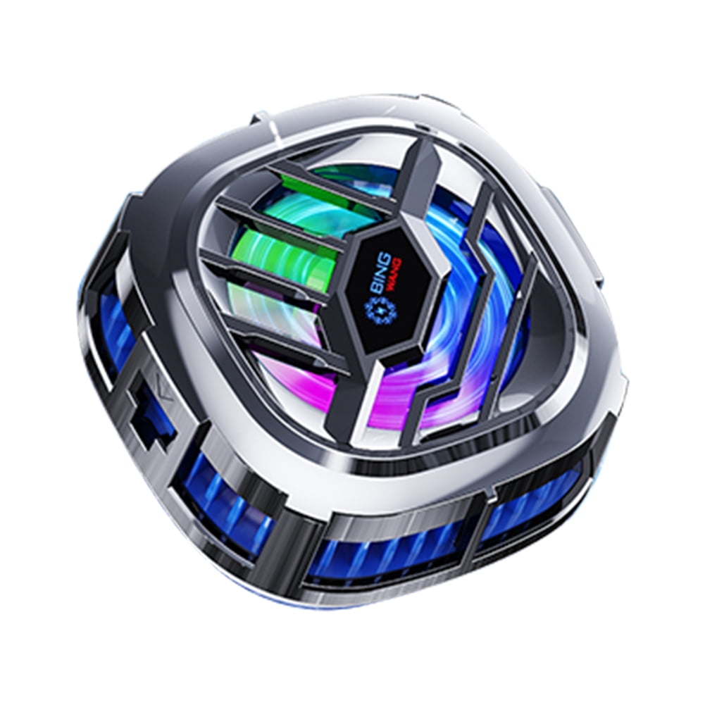 KGOTA Magnetic & Back Clip Portable Mobile Phone Cooling Fan with Temperature Display Rgb ...