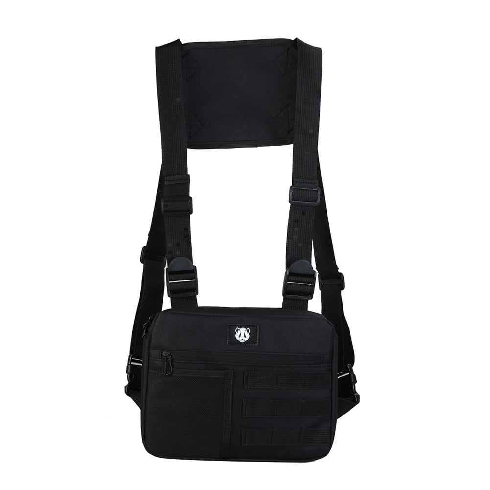 KGOTA Men Chest-Rig Bag Anti-Theft Oxford Molle Waist Pack Adjustable ...