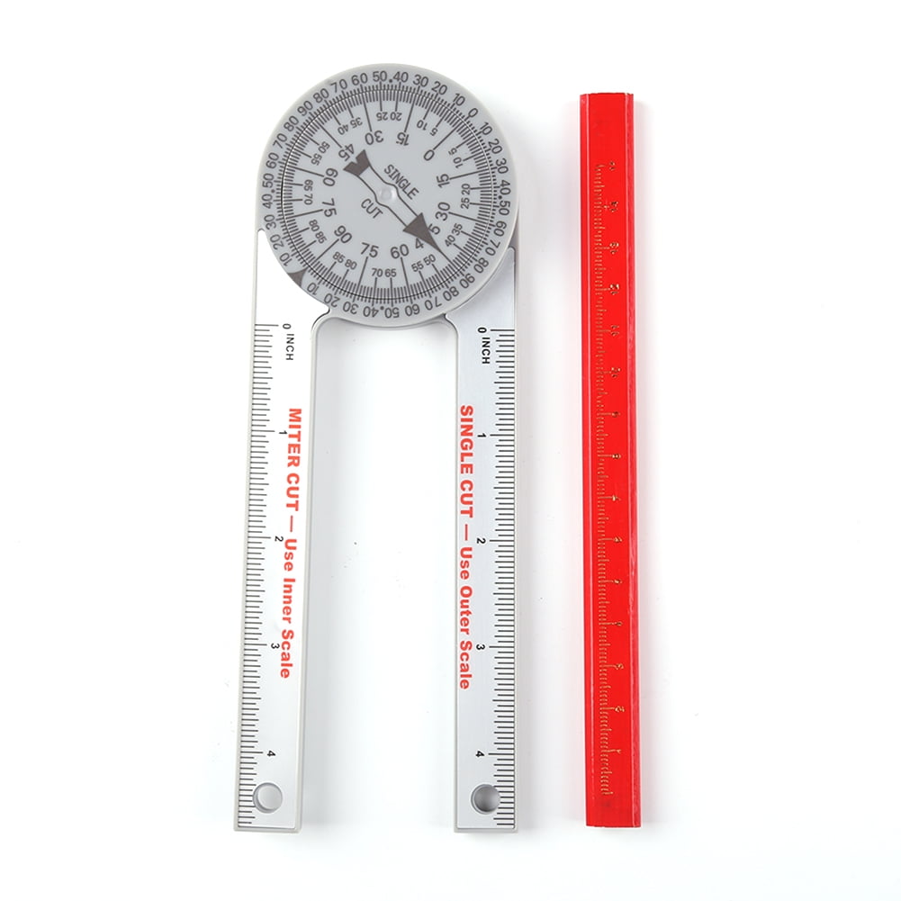 KGOTA Miter Saw Protractor with Pencil 360° Horizontal Angle Finder ...
