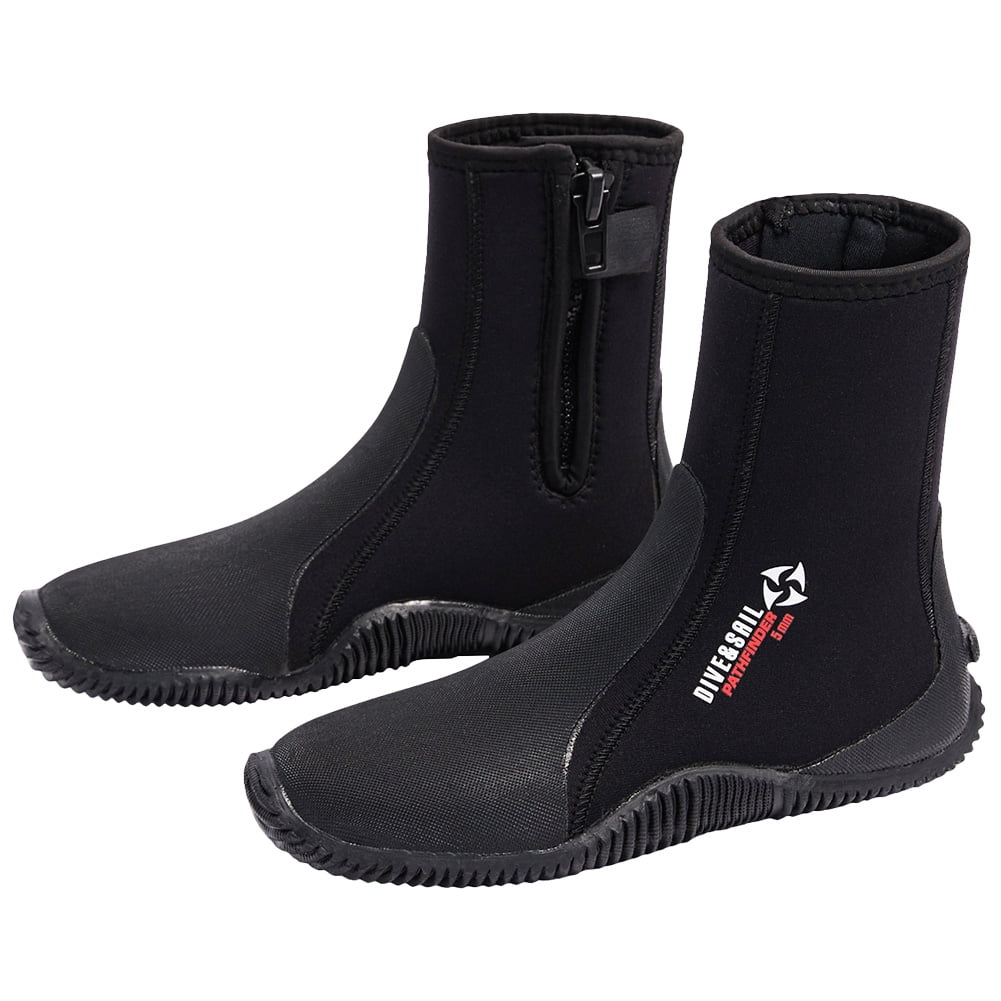 KGOTA Neoprene Diving Boots Zipper Dive Boots Anti-slip 5mm Surfing ...