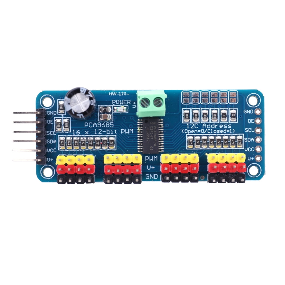KGOTA Pca9685 Pwm Servo Motor Shield Driver Iic Interface 16 Channel 12-Bit Pwm Servo Motor ...