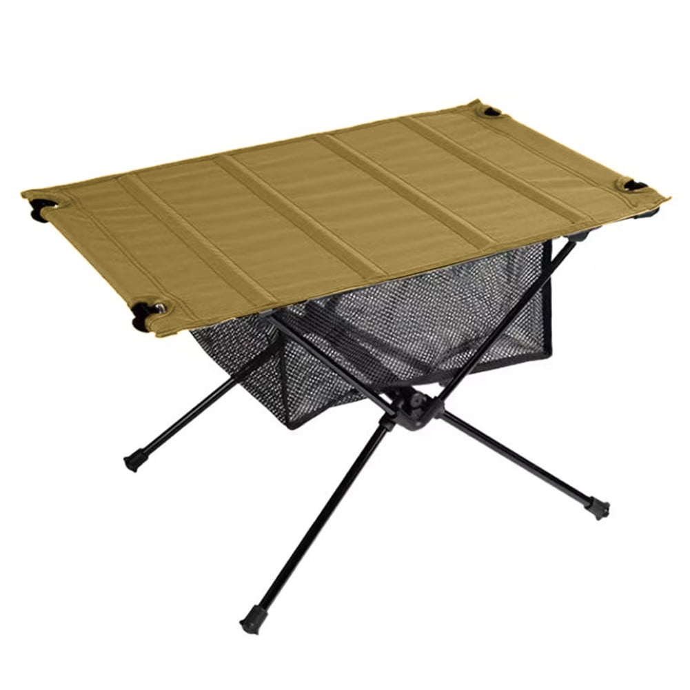 KGOTA Portable Camping Table with Mesh Storage Net Folding Table Tent ...