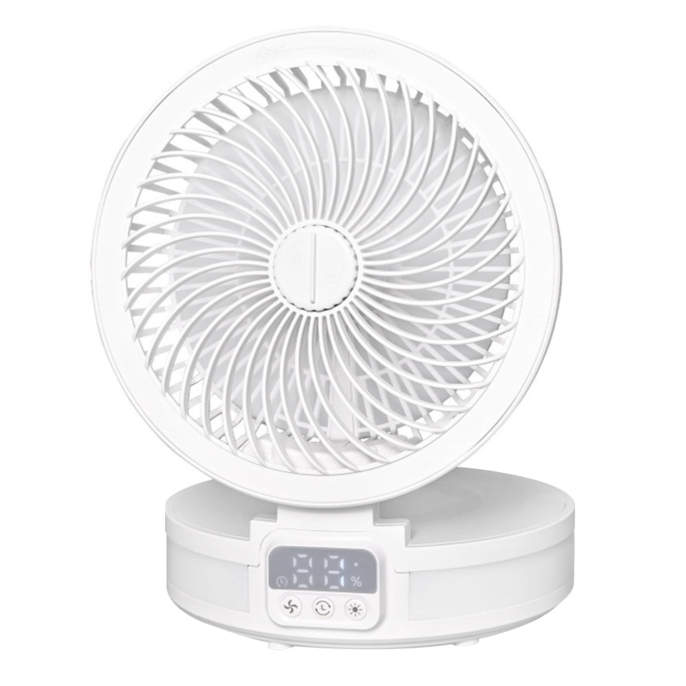 KGOTA Portable Fan Folding Oscillating Rechargeable Fan With Led Lights ...