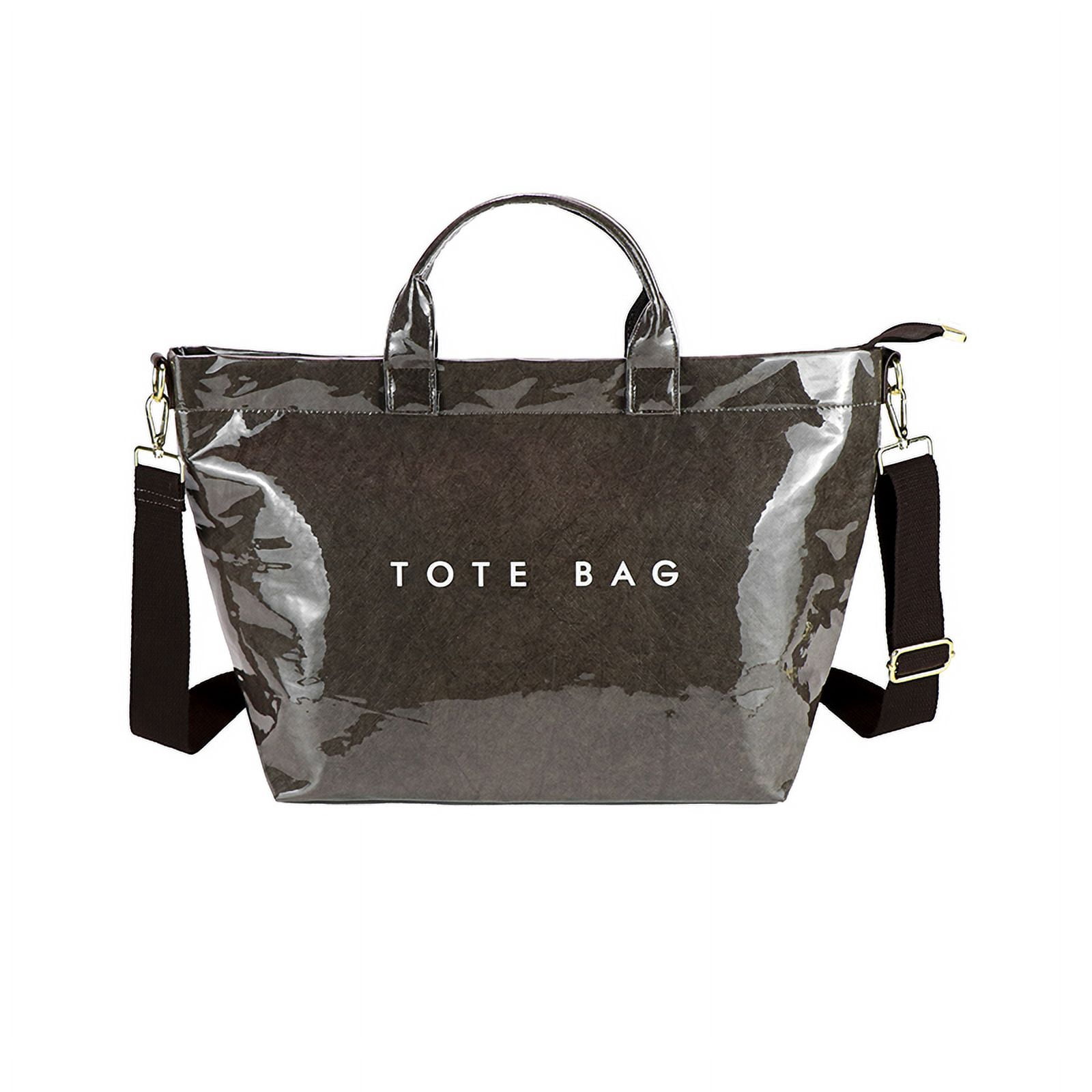 KGOTA Pvc Casual Shoulder Bag Waterproof Tote Bag Simple Crossbody Bag ...