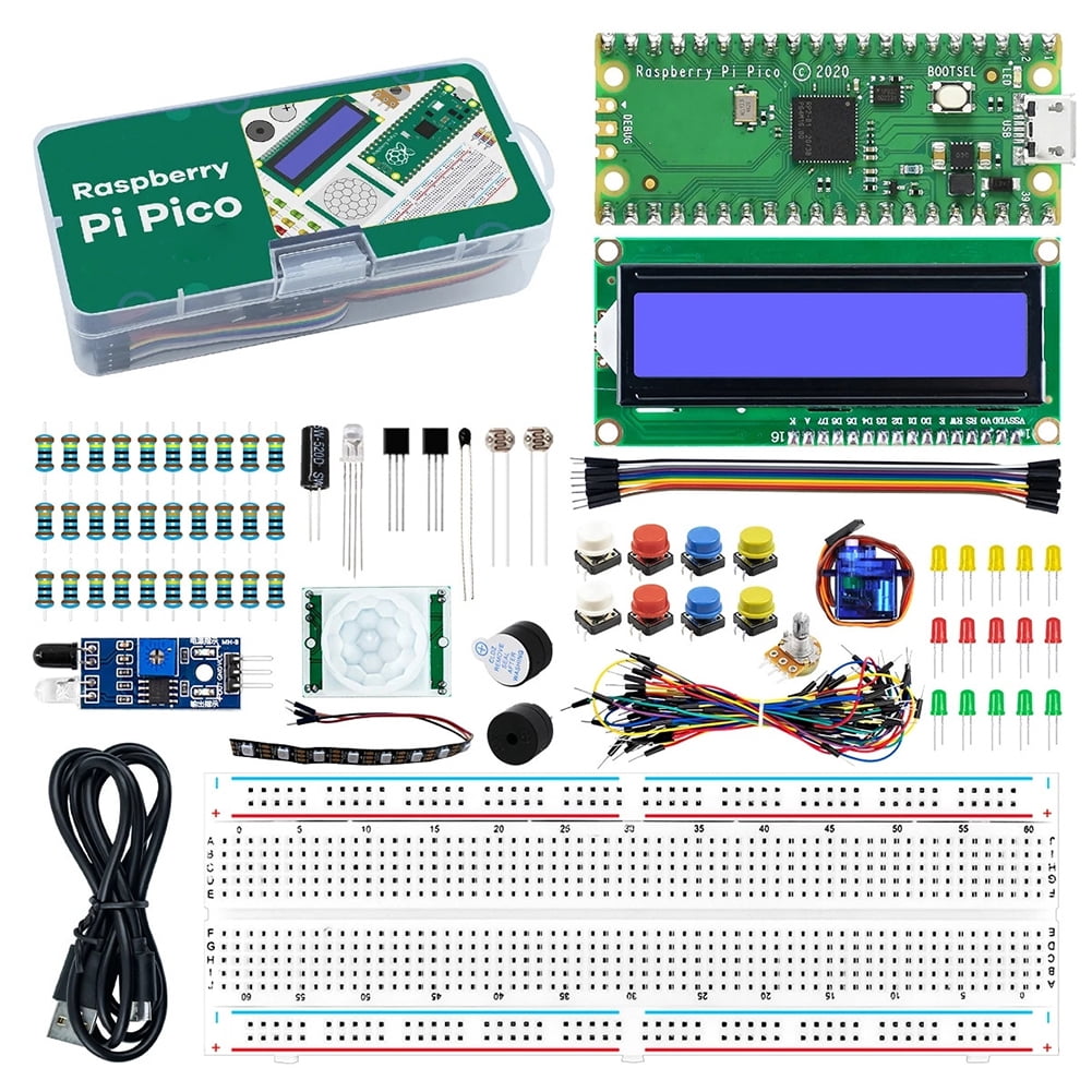 KGOTA For Raspberry Pi Pico Rp2040 Development Board Python Programming Beginner Kit Lcd1602 ...