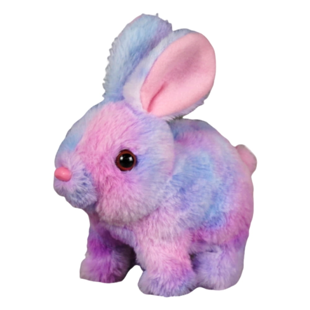 KGOTA Realistic Toy Plush Rabbit Pet Toy Easter Gifts For (Purple ...