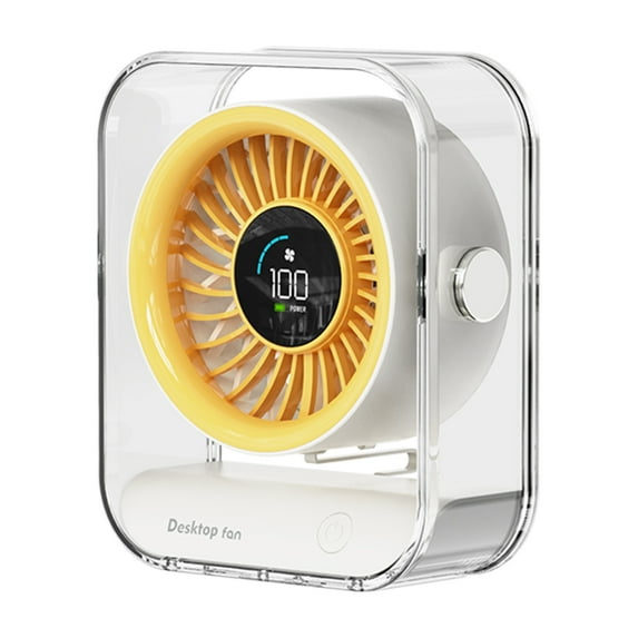 KGOTA Small Desk Fan Led Display Portable Table Desktop Air Circulator ...