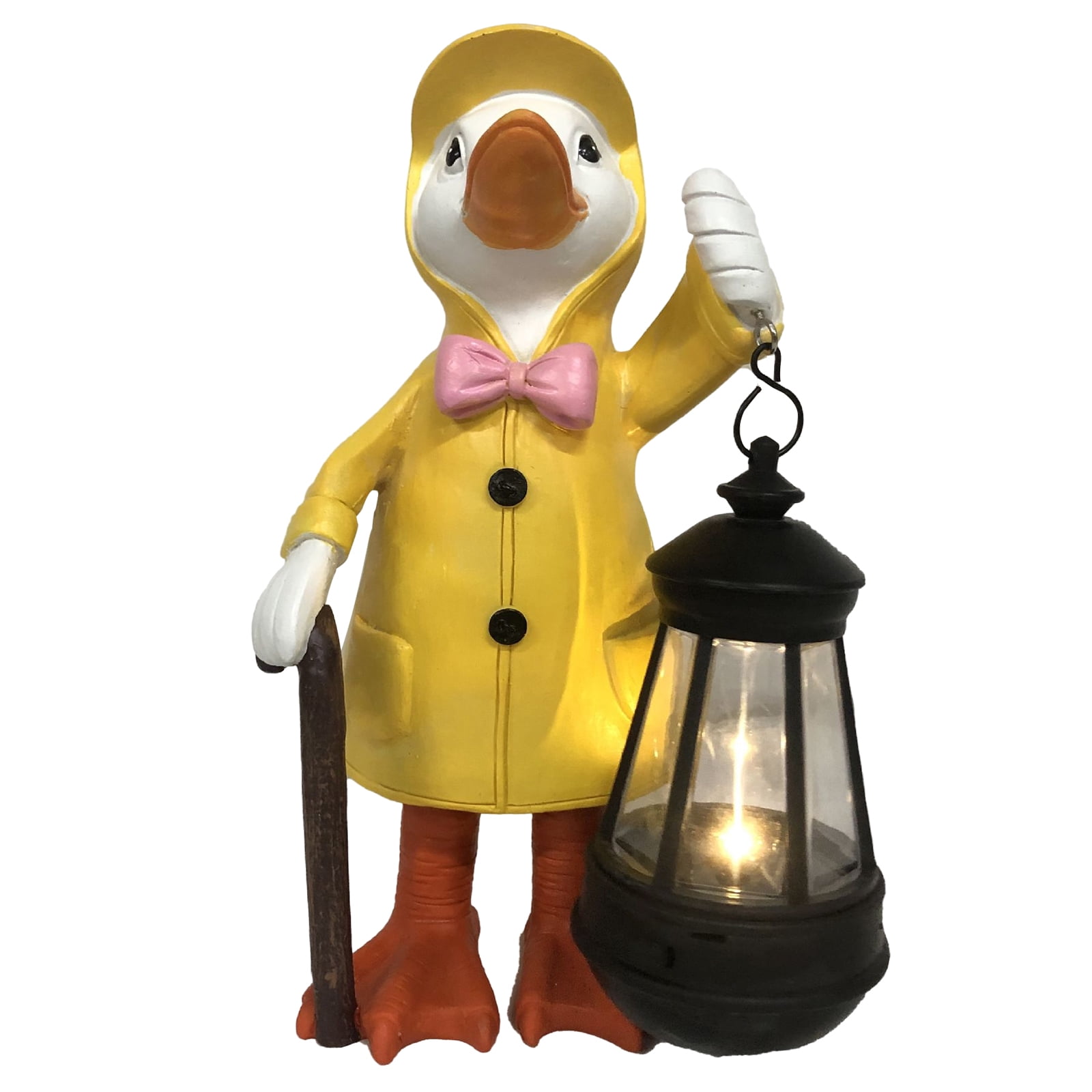 KGOTA Solar Hanging Lantern Garden Statue Resin Elephant Duck Sculpture ...