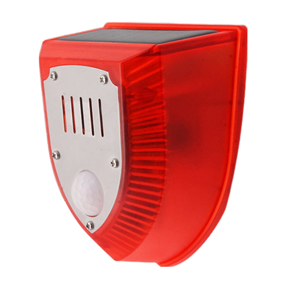 KGOTA Solar Sound & Light Alarm with Motion Sensor Gunshot Sounds & Dog ...