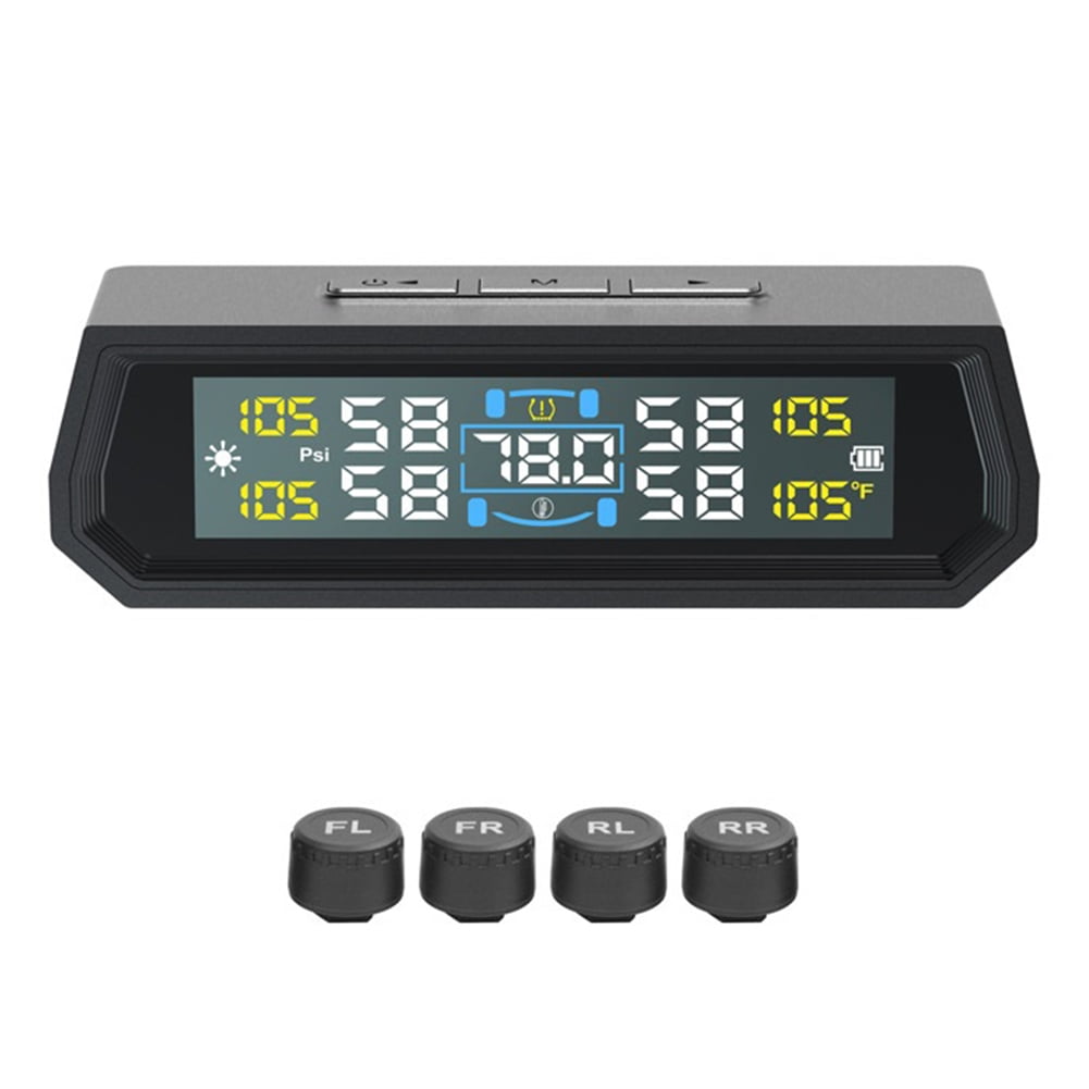 KGOTA Solar/usb Powered Tpms Tire Pressure Monitoring System With 4 ...