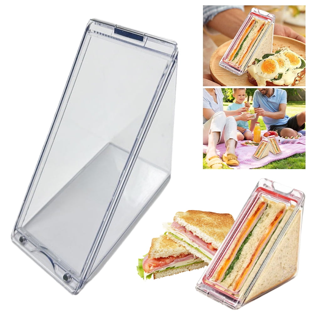 KGOTA Triangle Sandwich Container Reusable Cake Cheesecake Container ...