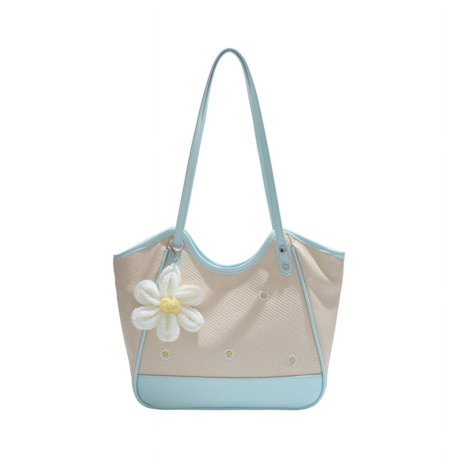 KGOTA Women Pu Chic Hobo Bag Patchwork Simple Tote Bag Summer Beach Bag ...