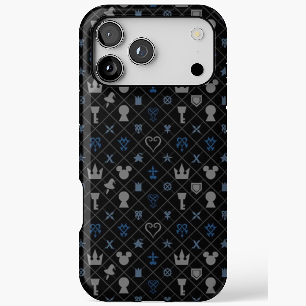 KH Pattern Kingdom Hearts Symbols iPhone Case 17 11 12 13 14 15 16 Pro ...