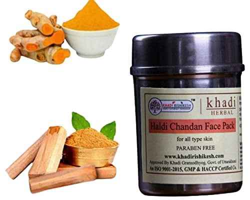 KHADI RISHIKESH Herbal Haldi Chandan Face Pack 50g Pack Pack of 3 ...