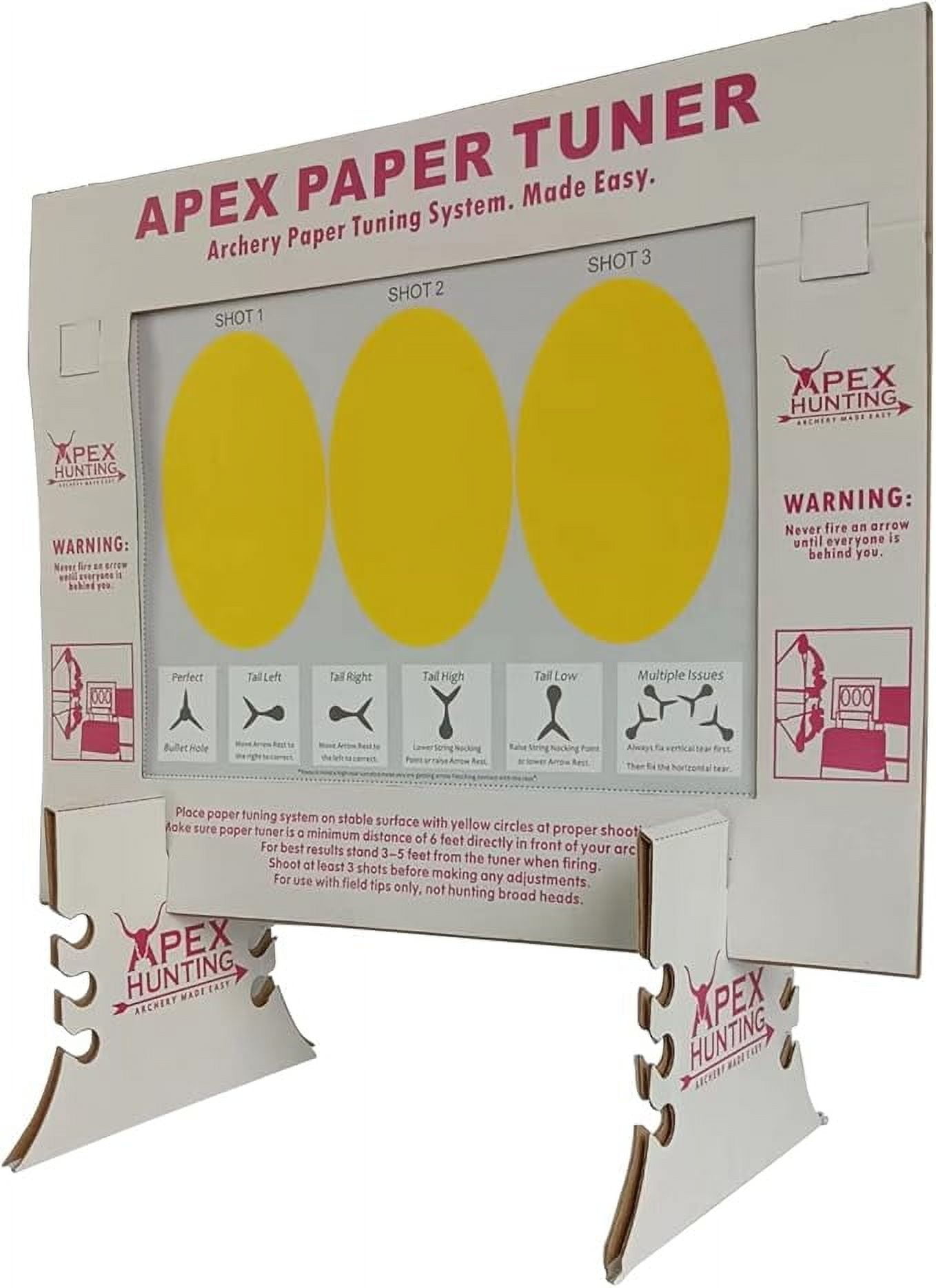 KHAMPA Apex DIY Paper Tuning System - Archery Practice- Includes 10 ...