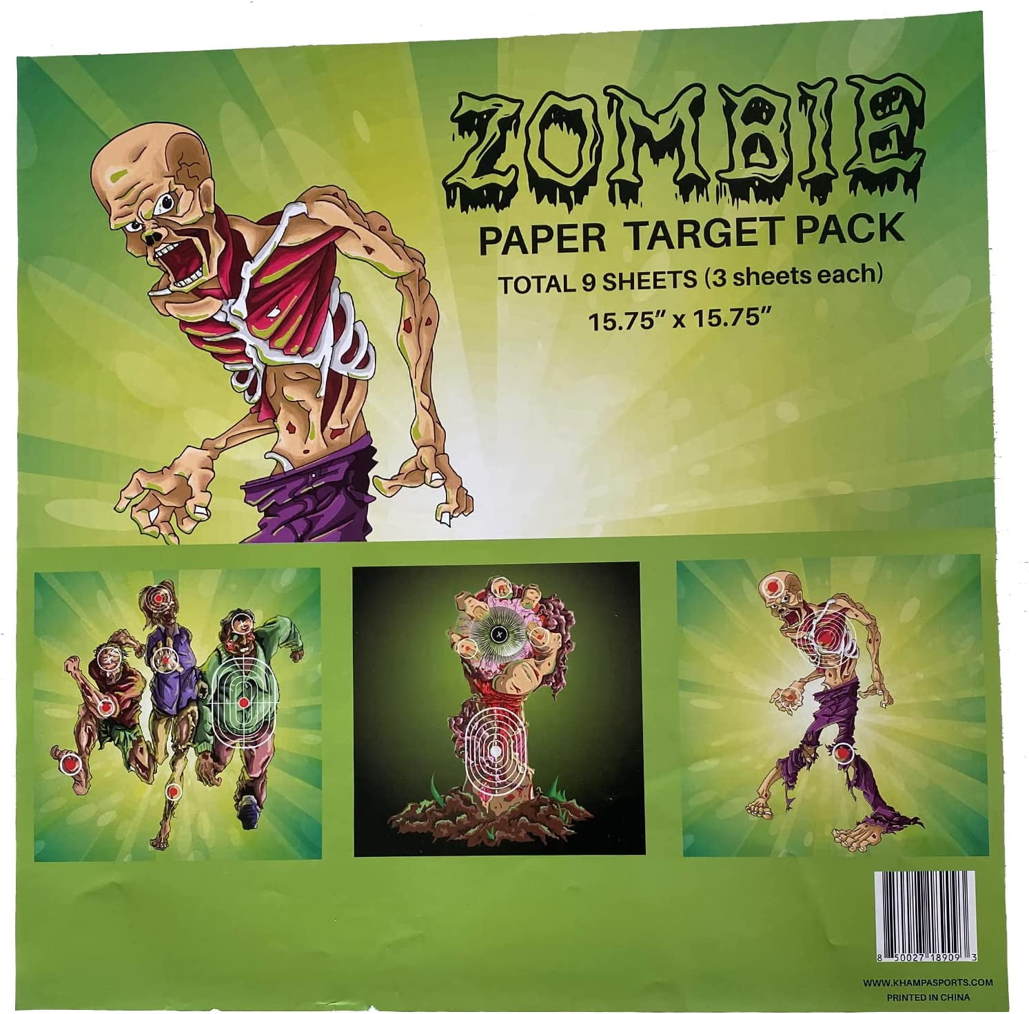 KHAMPA Zombie Paper Targets for Archery and Shooting by KHAMPA, 9 Pack ...