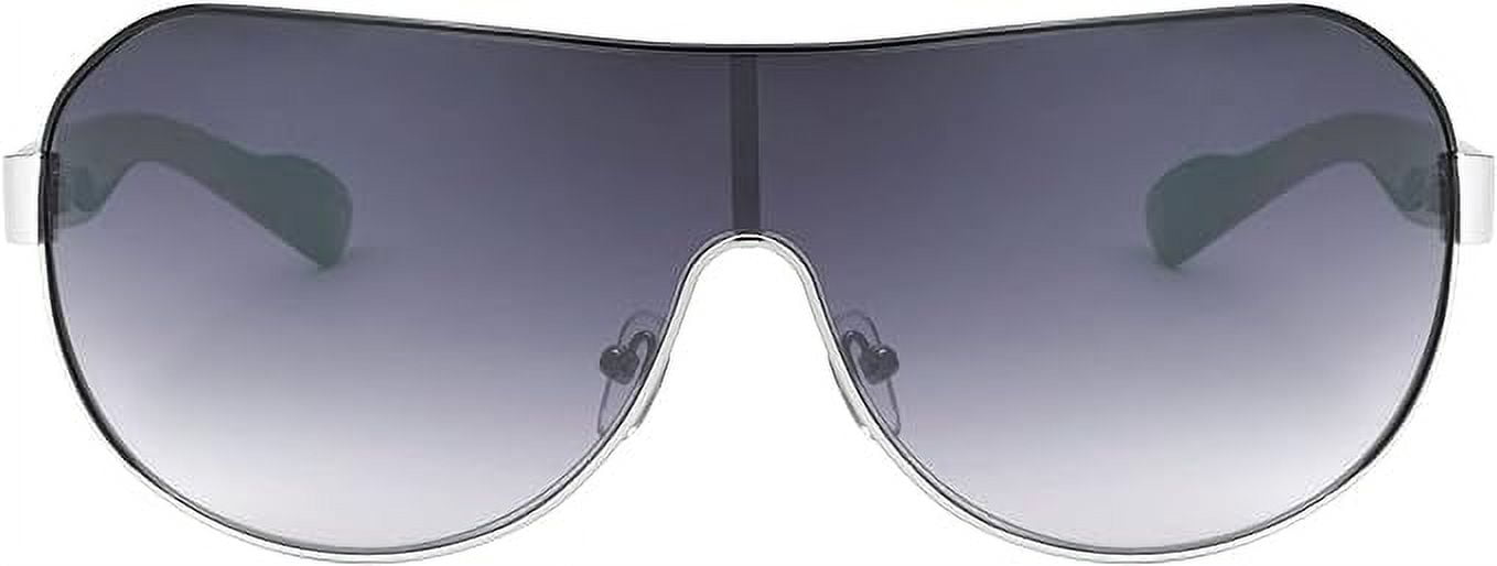 KHAN - One Piece Shield Lens Unisex Sunglasses Featuring Gradient ...