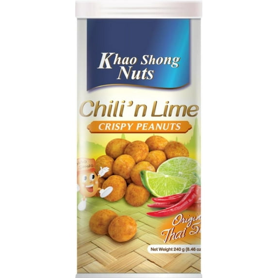 Khao Shong Chili N Lime Crispy Peanuts, 8.46 oz - Walmart.com