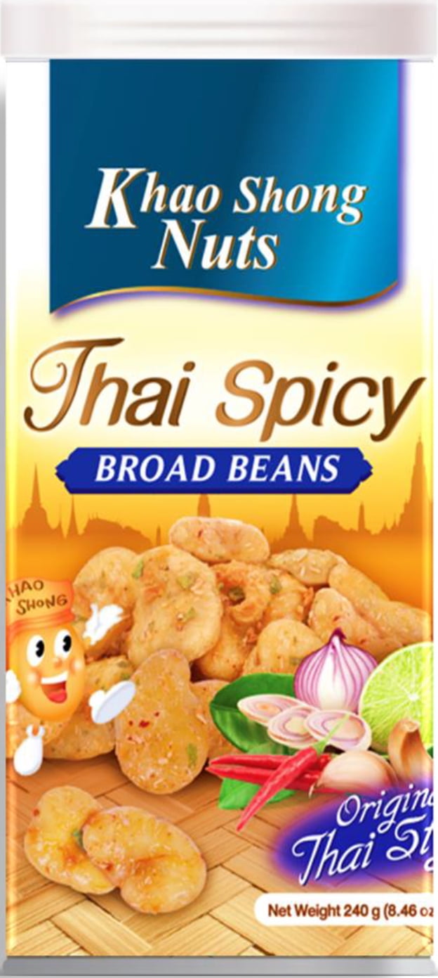 KHAO SHONG NUTS THAI SPICY BROAD BEAN, 8.46 oz. - Walmart.com