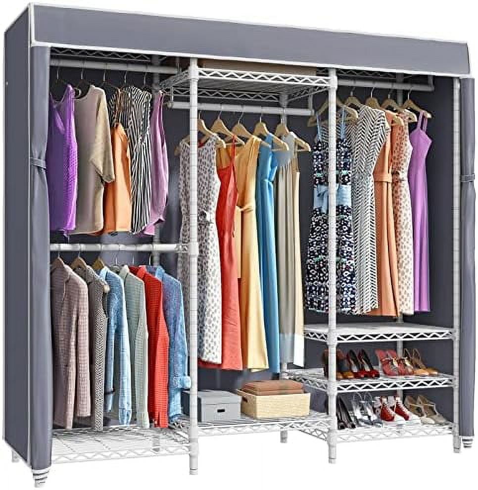 KHBIULIFE V5C Portable Clothes Closet Wardrobe Bedroom Armoires Heavy ...